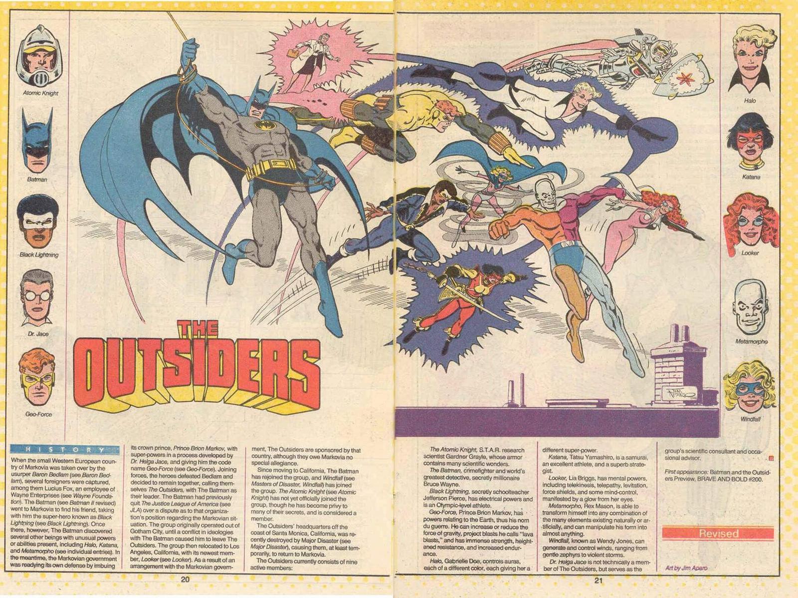 Fichas de Superheroes Marvel y DC: Outsiders