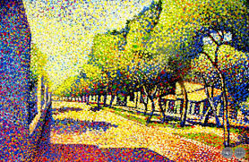 El punto en el dibujo.