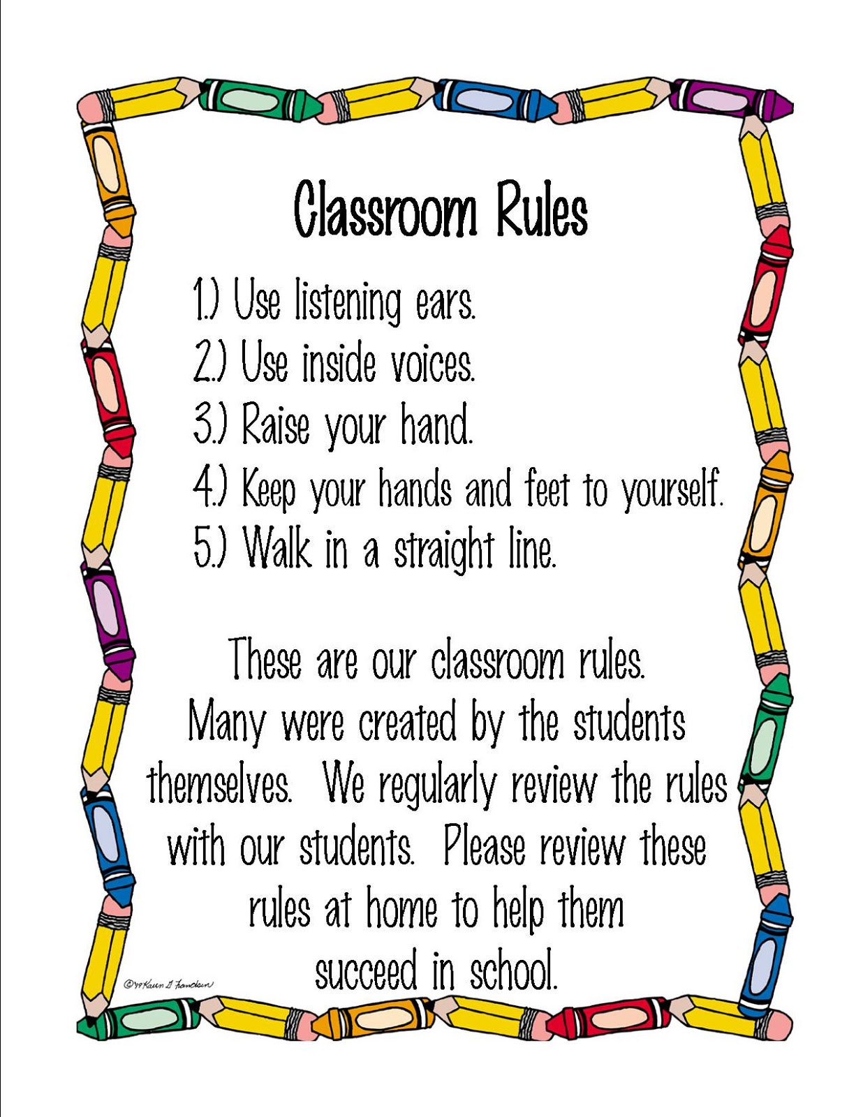 Mrs Durrence s Pre K Class Class Rules Mrs Durrence s Pre K Class Class Rules