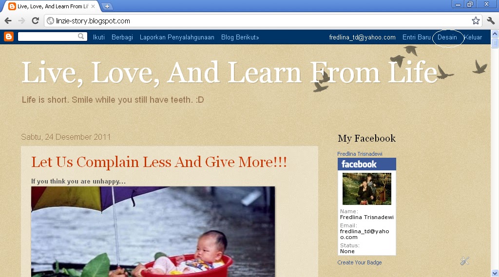 Live, Love, And Learn From Life: Blog Tutorial 1: Cara Menyisipkan Kode ...