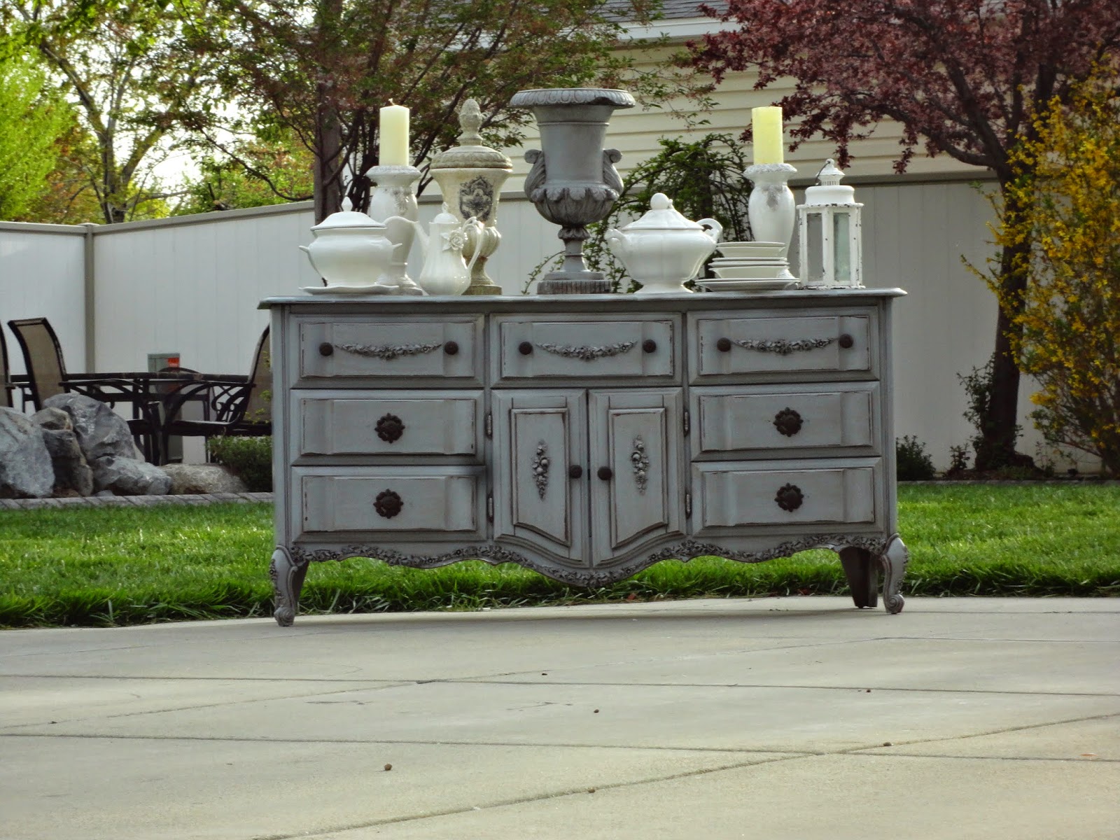 French Garden Treasures: French Garden Treasures Dark Grey Buffet $600 ...
