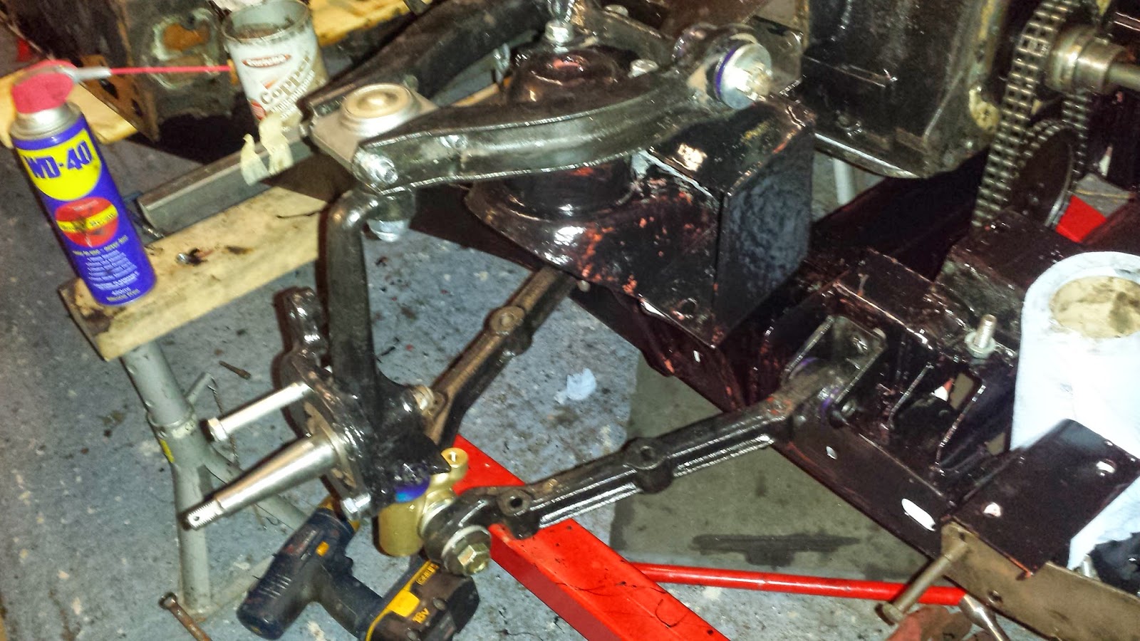 TR6 Chassis replacement and more: Front Suspension Reassembly