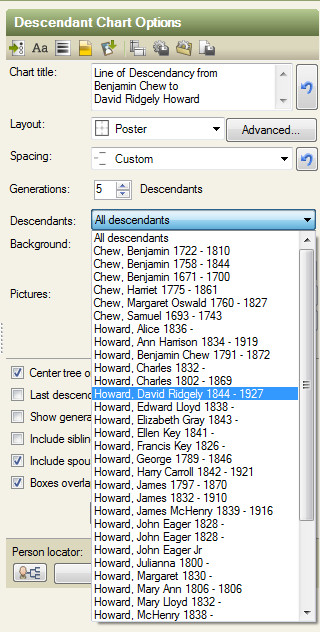Family Tree Maker User: Direct Descendant Chart