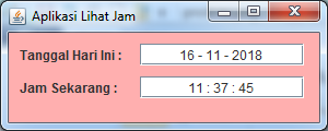campur aduk jadi satu: Aplikasi Tanggal dan Jam dengan Java Visual