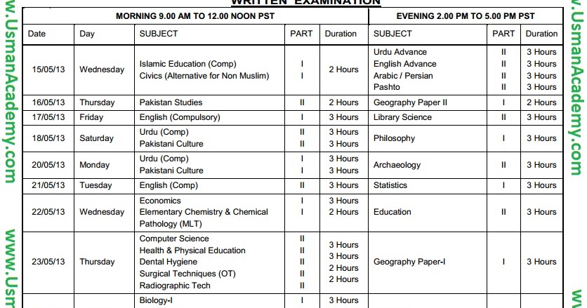 PESHAWAR Board Inter 1st Year 2nd Year Date Sheet 2020 Online peshawar-board-inter-1st-year-2nd-year-date-sheet-2020-online