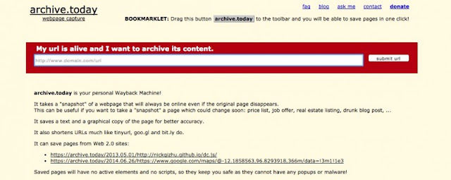 Archive Today: Para realizar capturas completas de páginas web | La ...
