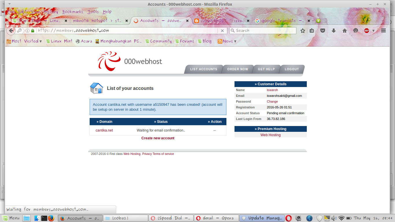 Daftar Free OOOWebhost Hosting ~ iswaroh13