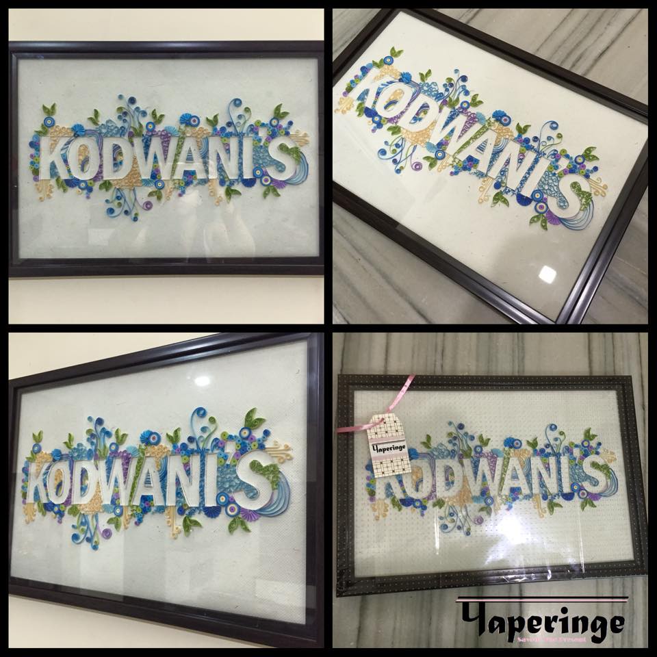 PAPERINGE: Handcrafted Nameplates