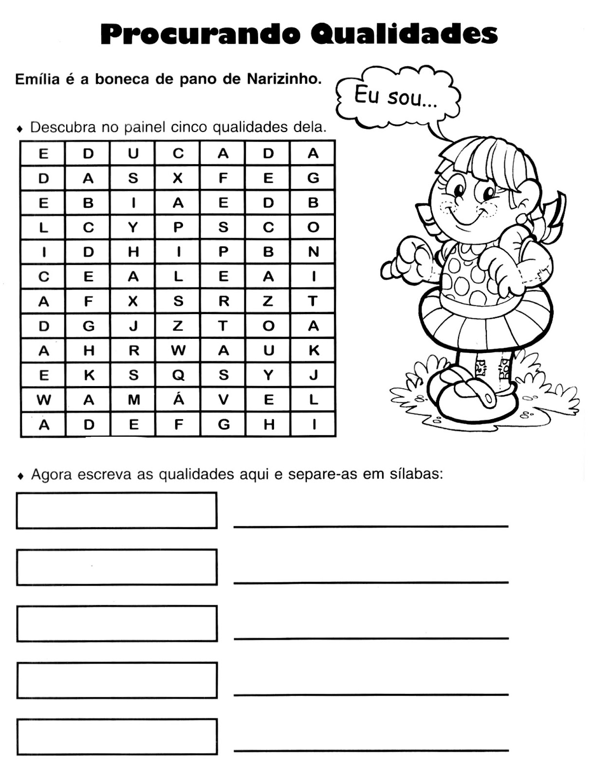 Fichas 3o Ano Portugues - EDUCA