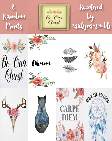 Ashlyns-Simblr: 8 Random Prints