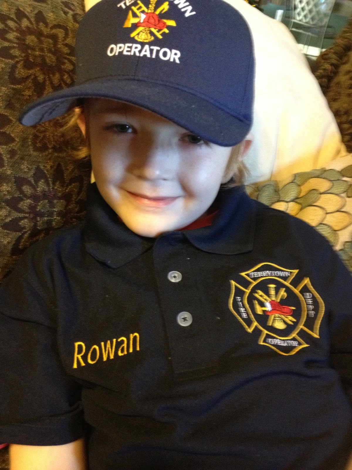 Rowan's Story: "It's official! Rowan is an honorary firefighter!"
