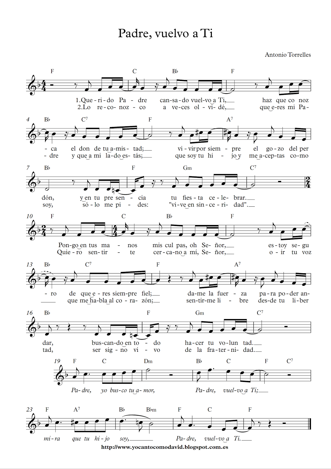 Padre, vuelvo a Ti | Yo canto como David