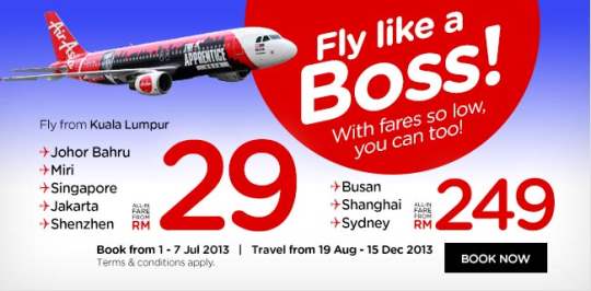 AirAsia: Fly Like A Boss! All-in-fares from RM29 Promo! | Travel