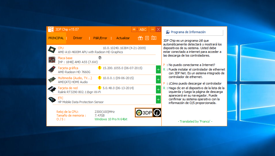 Descarga los Controladores que Faltan en tu PC con - 3DP Chip ...
