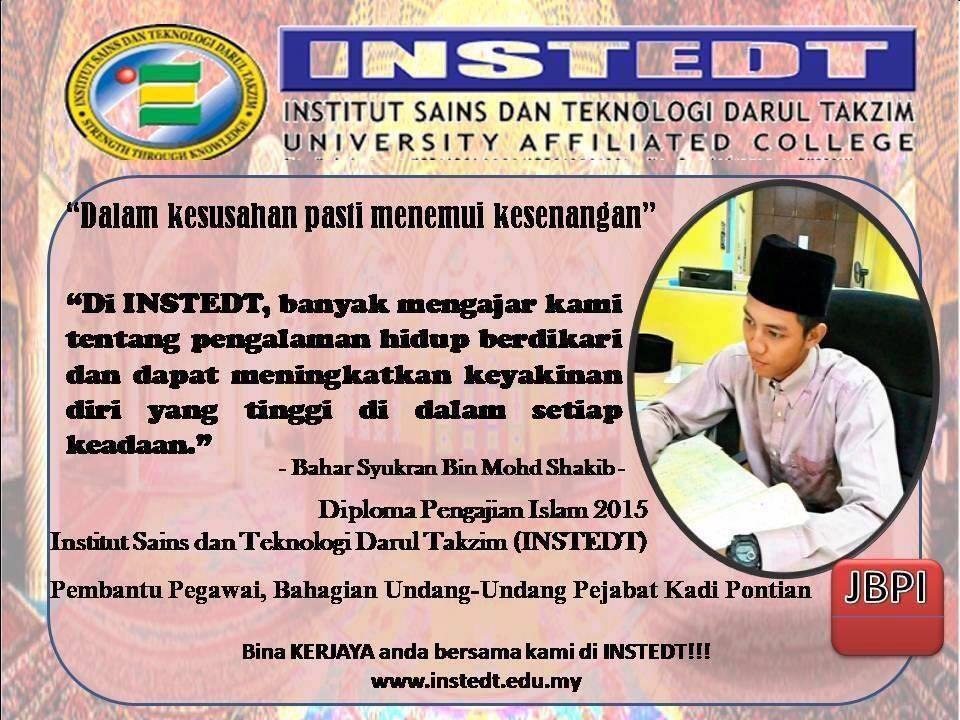 caring is loving: Pelajar - Pelajar INSTEDT yang berjaya