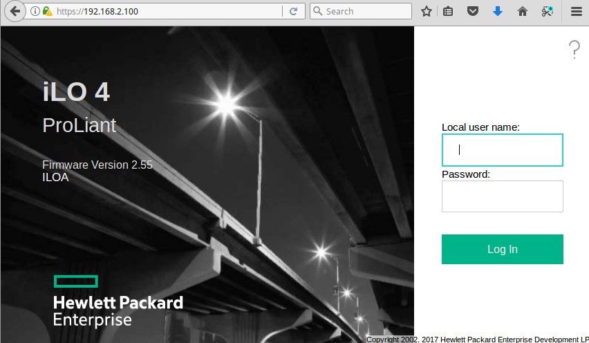 โปรพอประมาณ: Server HP :: HP Use iLo Port