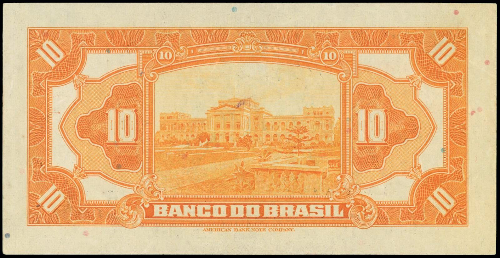 Brazil banknotes 10 Mil Reis banknote of 1923 Rafael de Abreu Sampaio ...