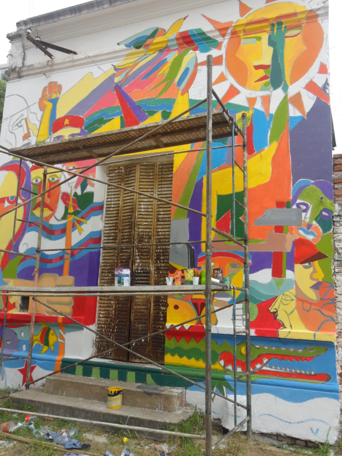 Christian Sánchez: Mural con la BRP de Chile en compañía deFernando ...