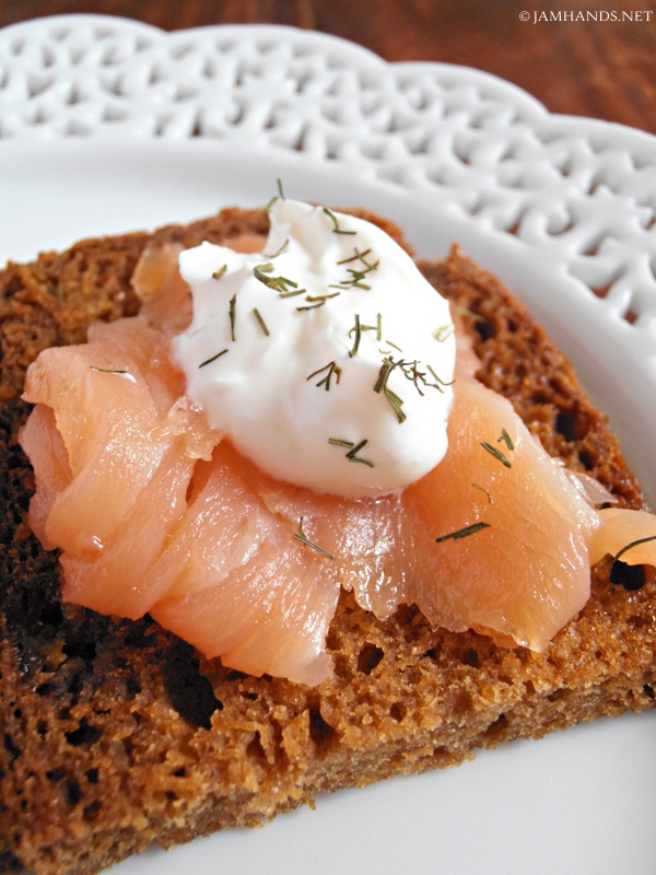 Smoked Salmon on Homemade Brown Bread