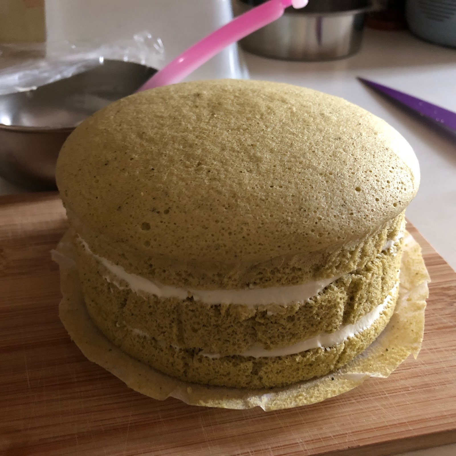 My Mind Patch: Steamed Matcha Sandwich Cake