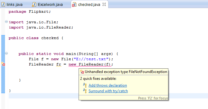 Test Engineer - Automation: Day 5: Exception Handling in Java