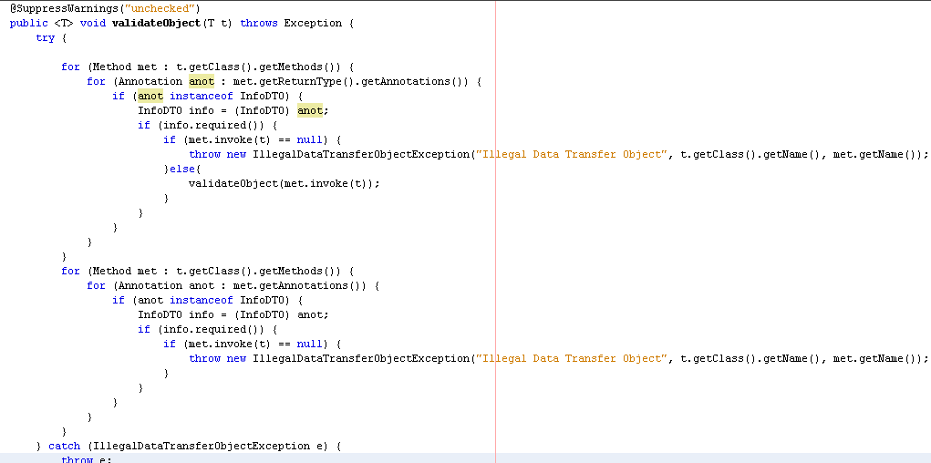 Utilidades en java: Simple anotación para validaciones