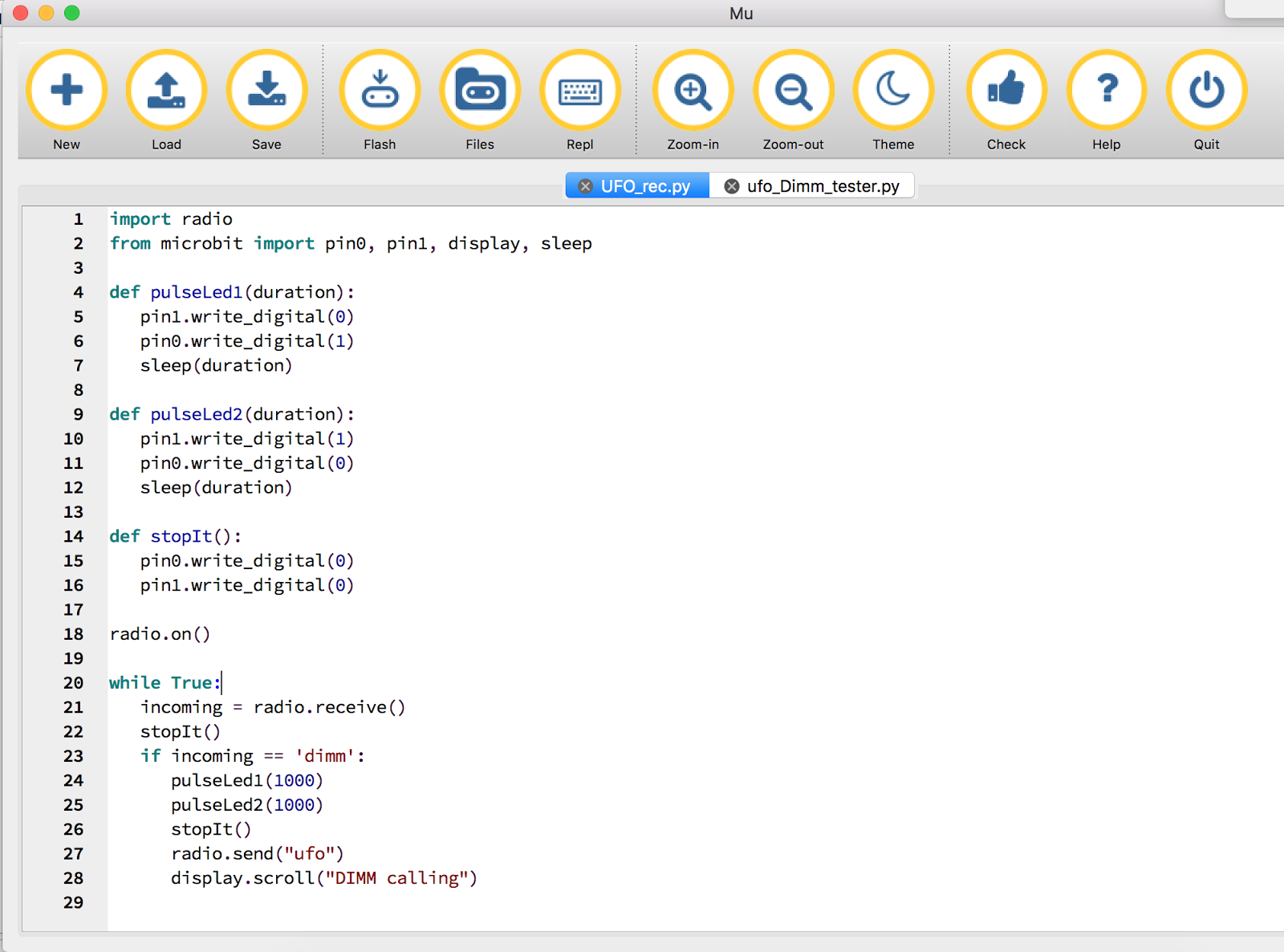 Robots and Physical Computing: UFO talks to Robot - part two