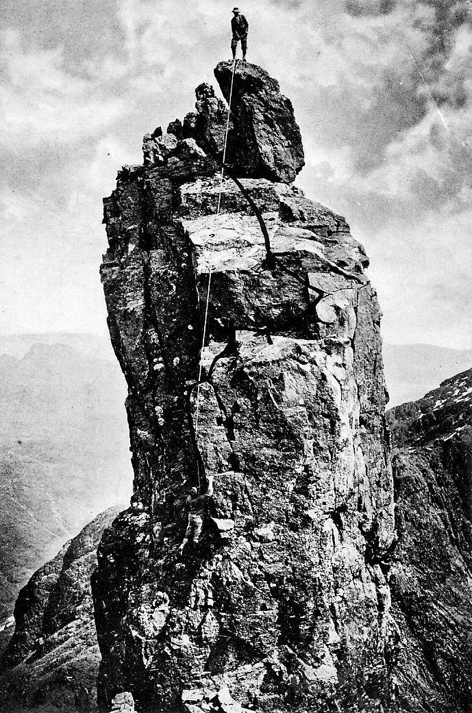 Tour Scotland: Old Photograph Inaccessible Pinnacle Isle Of Skye Scotland
