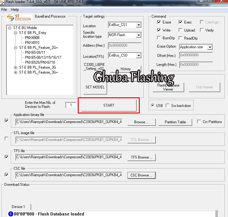 Tutorial Cara Flash Samsung Champ C3303i Via Flash Loader - Enfonesia