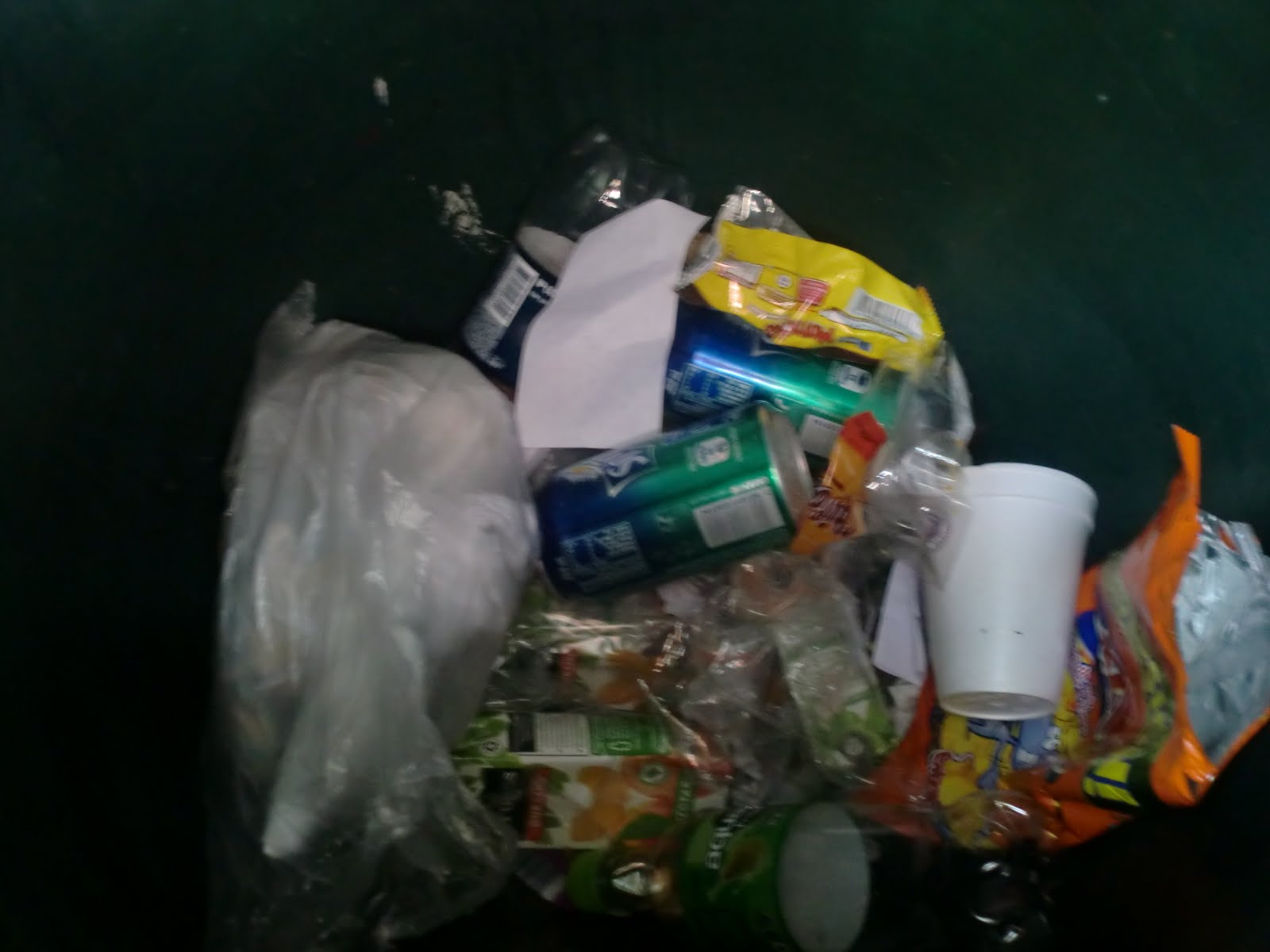 Un mundo patas pa' arriba..: BASURA COMÚN ENCONTRADA EN PARQUE LAS PALMERAS
