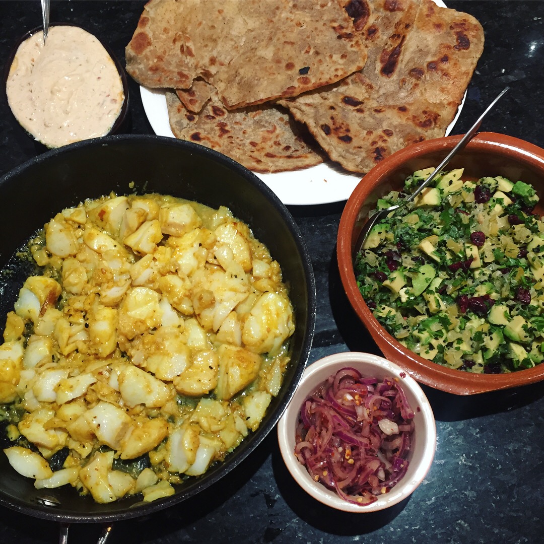 Spiced Cod Flatbreads with Preserved Lemon and Avocado Salsa and ...