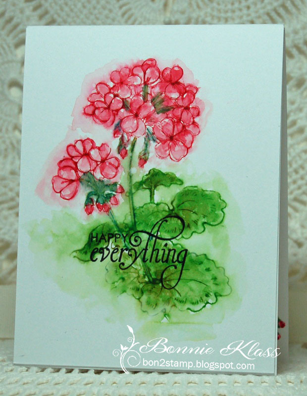 Stamping with Klass: Geraniums for a Friend