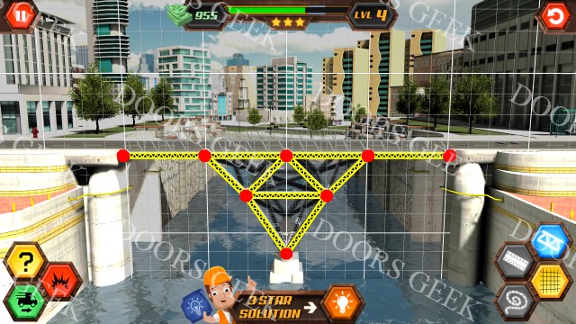 Bridge Construction Simulator [Hard] Level 4 ~ Doors Geek