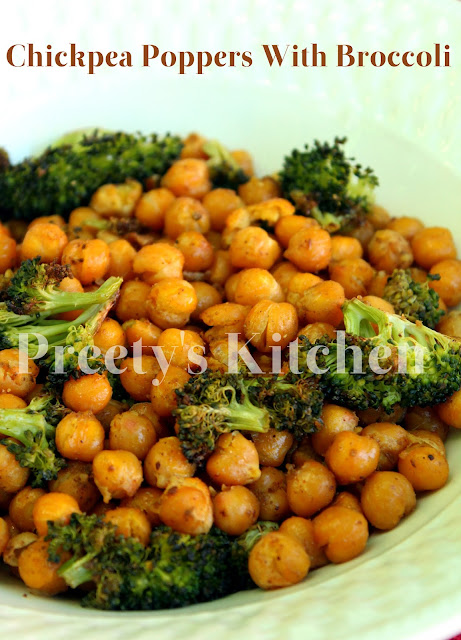 Preety's Kitchen: Chickpea Poppers With Broccoli / Easy Appetizer Or Snack