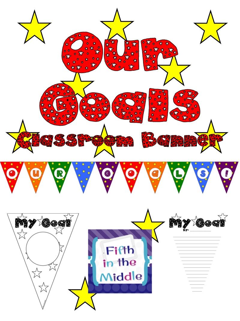 Sparking Student Motivation - Goal Banner | Fifth in the Middle
