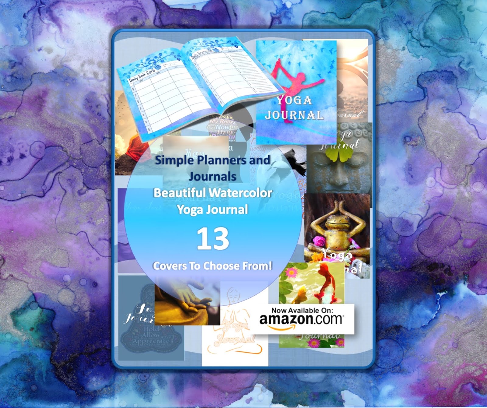 Yoga Journal: 4 Week Yoga Planner | Beautiful Watercolor Journal