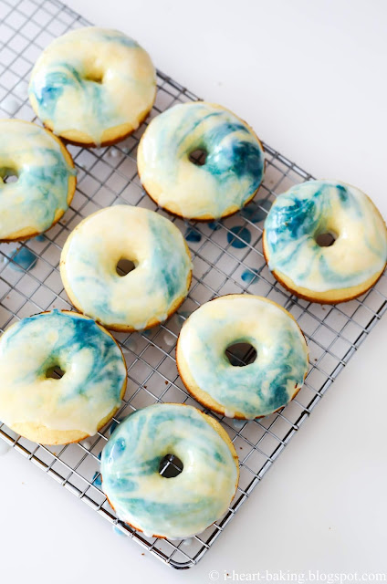 i heart baking!: marble glazed donuts