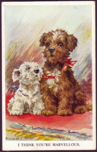 Мир искусства в живописи: Florence E. Valter - DOG POSTCARD