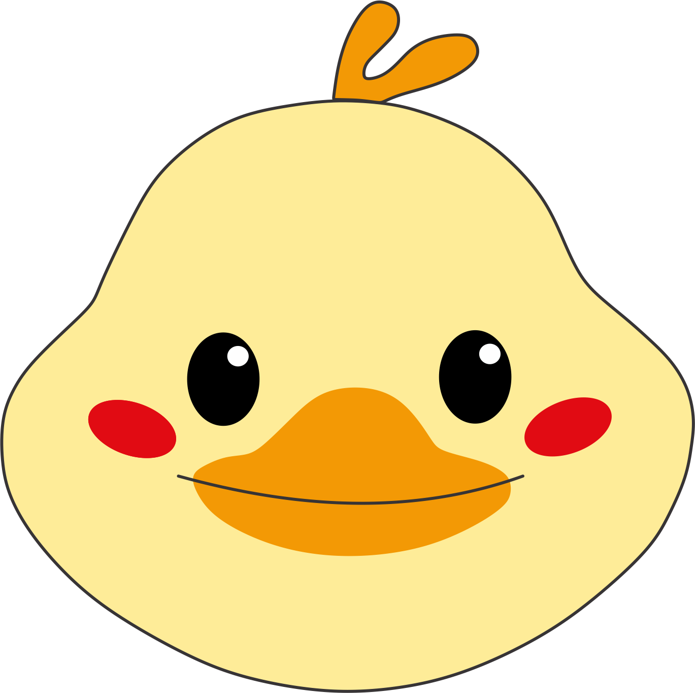 Proyectos CorelDraw: Cabeza de pollito