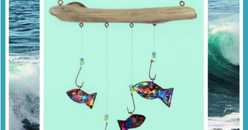 Faux Fused Glass Mini Fish Mobile