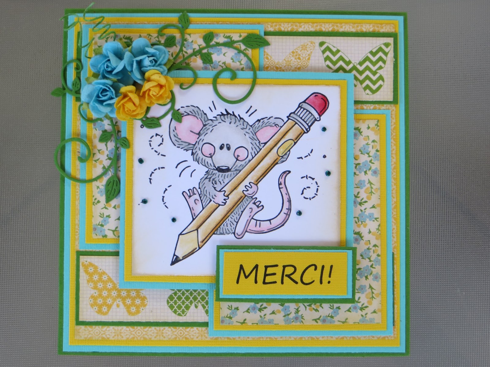 Michèle à la carte: Carte de remerciement pour un professeur de 1ère année