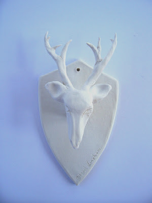 Little Brick House Clayworks: Porcelain Deer Head... Something for the ...