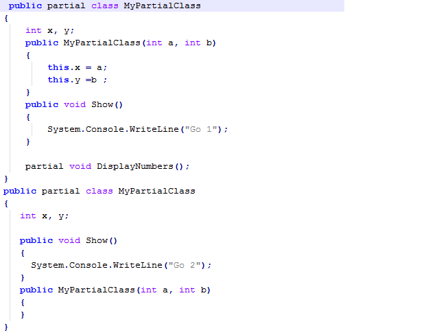 What I Learnt Today How Partial Class And Constructor Works