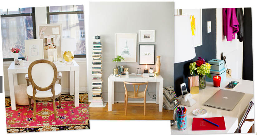 3 Ways to Style a Parsons Desk (via The Everygirl) • Honey We're Home