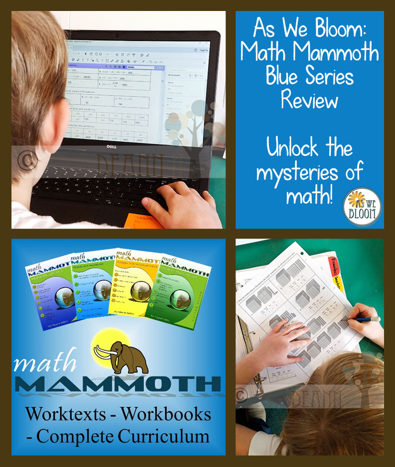 As We Bloom: Math Mammoth Blue Series Review