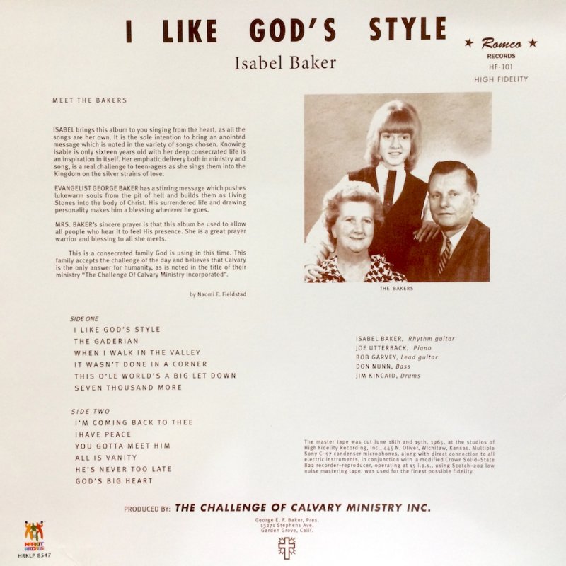 BUSY MICROBES: Isabel Baker - "I Like God's Style" (1965)