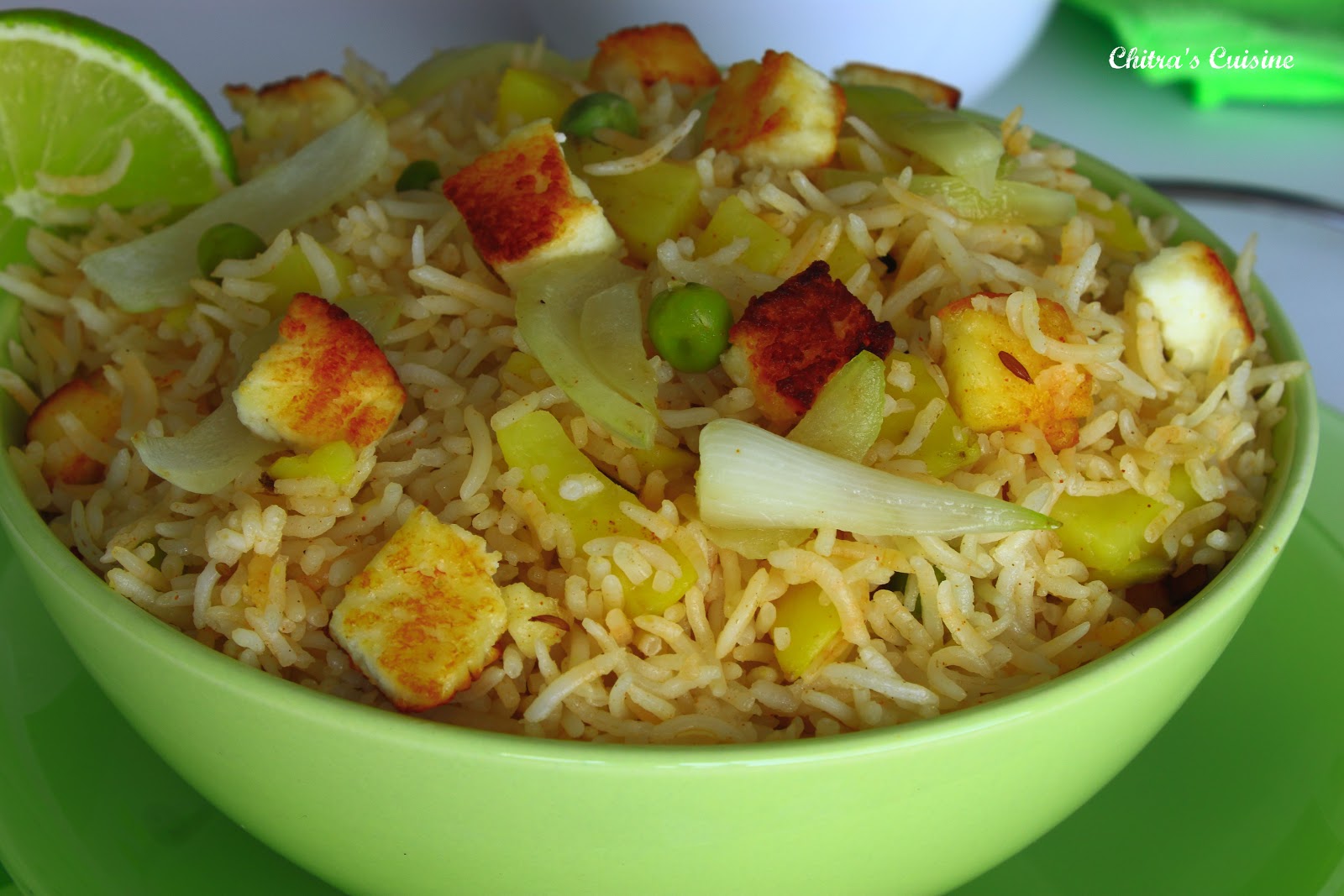 Chitra's Cuisine: Paneer Pulao