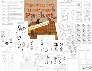 Kindergarten Kiosk: Preschool Curriculum & Homework Packets