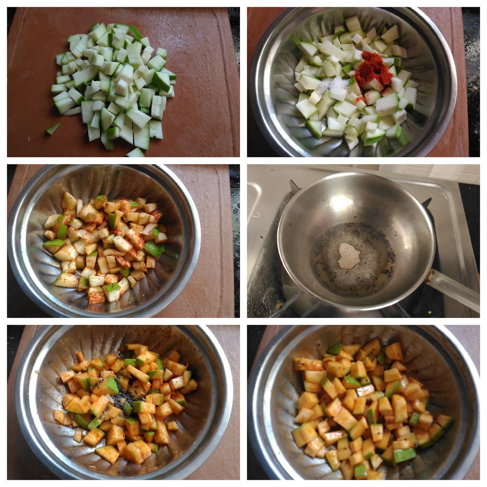 Instant Raw Mango Pickle / Manga Ooruka ~ Kurinji Kathambam