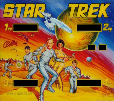 space1970: STAR TREK (1979) Pinball Machine Flyer